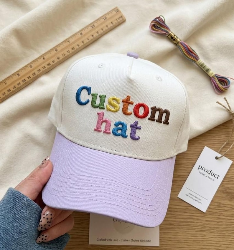 Custom 3d Puff, Embroidered Trucker, Snapback Cap, Personalized Text, 5 ...