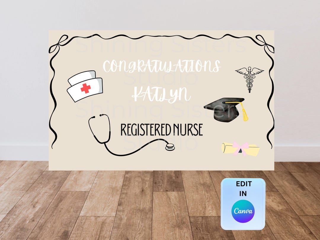 Nursing Graduation Banner, School, Nurse Decor, Class of 2026, Gifts ...
