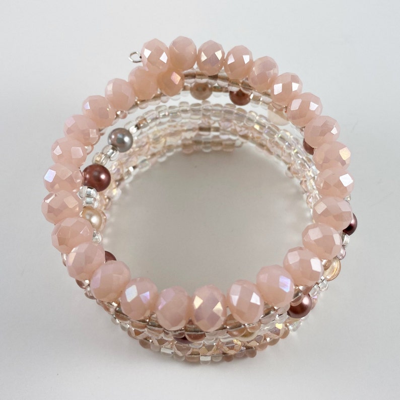 Pink Wrap Memory Wire Bracelet - Etsy