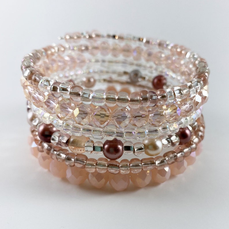 Pink Wrap Memory Wire Bracelet - Etsy