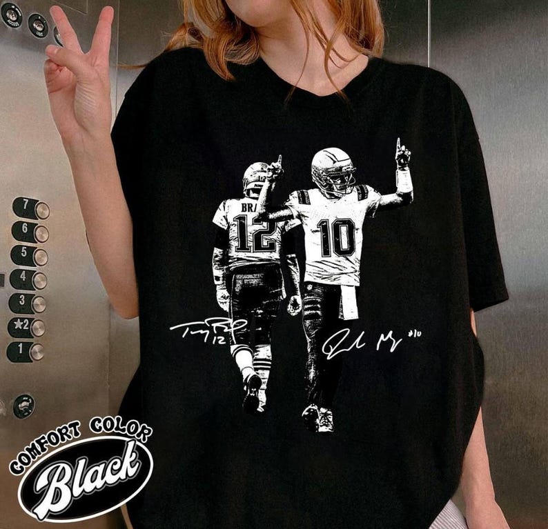 Drake Maye & Tom With Signature Comfort Colors Shirt, Football Y2k Rap ...