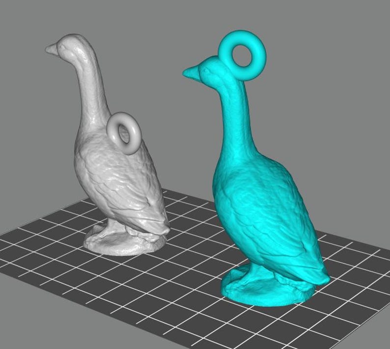 3D Scanned Porch Goose With Magnet and Keychain STL Files - Etsy