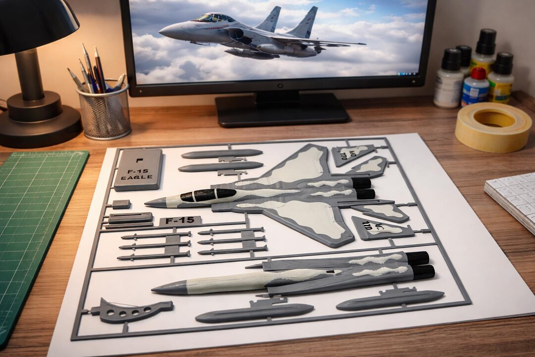 F-15 Eagle 3D Printed Fighter Jet Model Kit – Unassembled DIY Aircraft ...