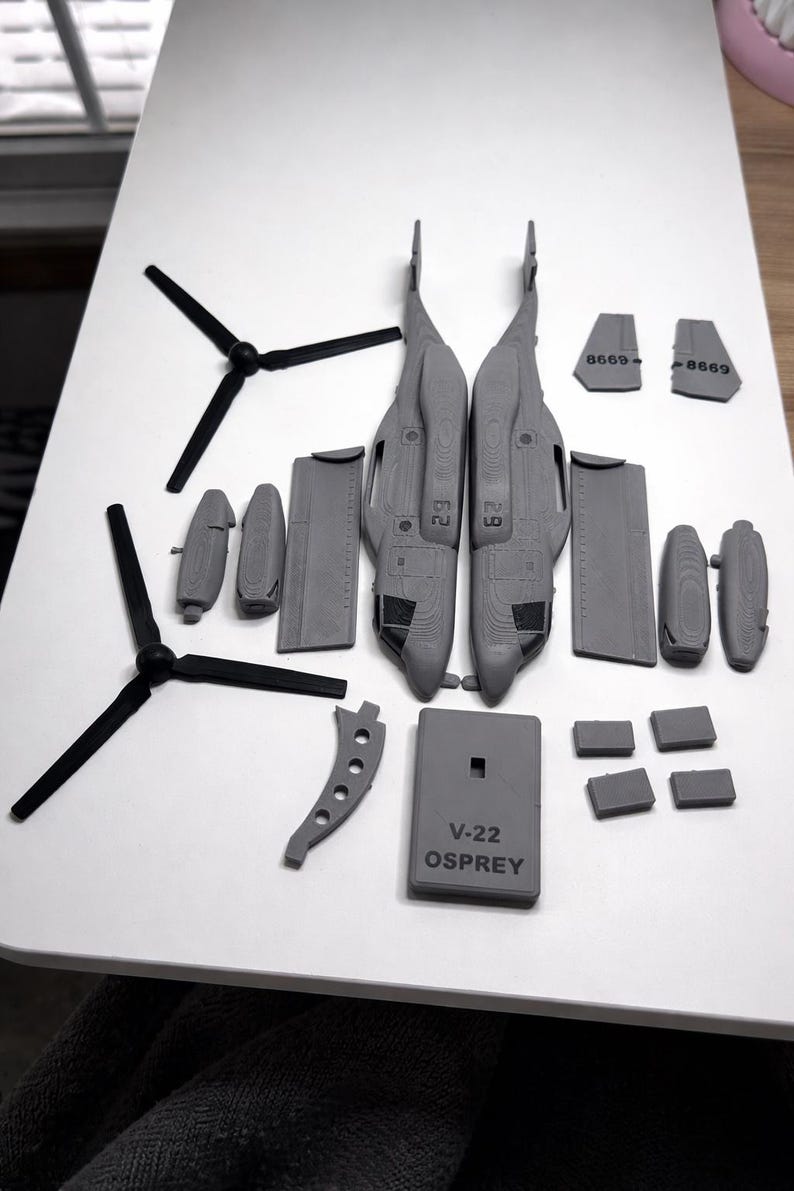 V-22 Osprey Model Kit (3D Printed) – Tiltrotor Aircraft – Unassembled ...