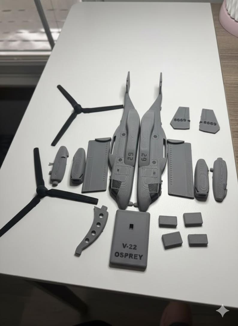 V-22 Osprey Model Kit (3D Printed) – Tiltrotor Aircraft – Unassembled ...