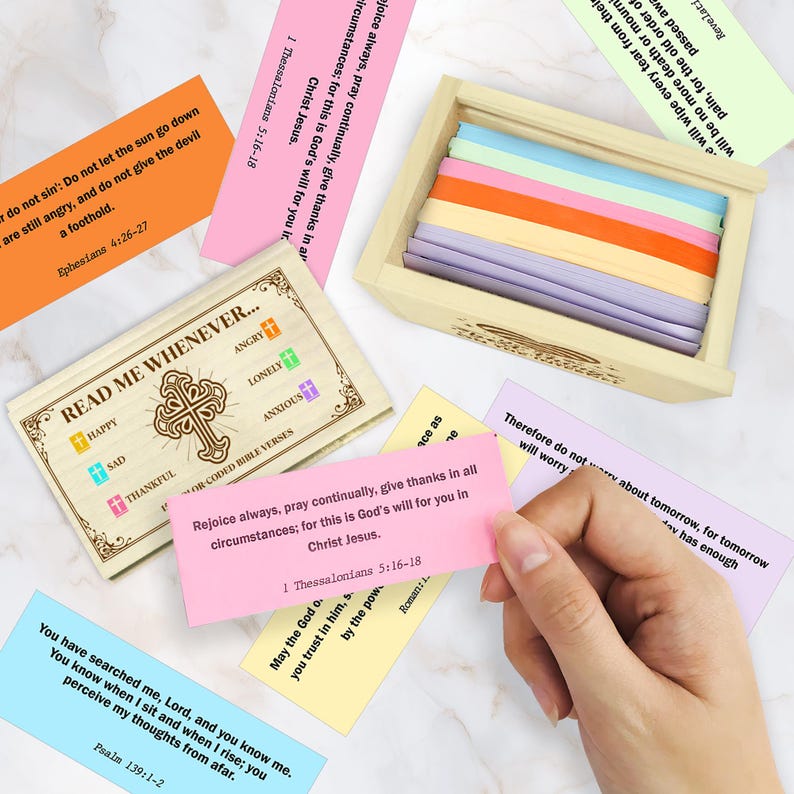 Personalized Prayer Box With 150 Bible Verses, Read Me Whenever Bible ...