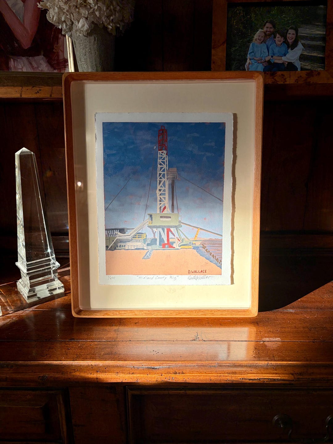 Texas Oil Rig Painting Print, Hand-torn Signed Limited Edition - Etsy