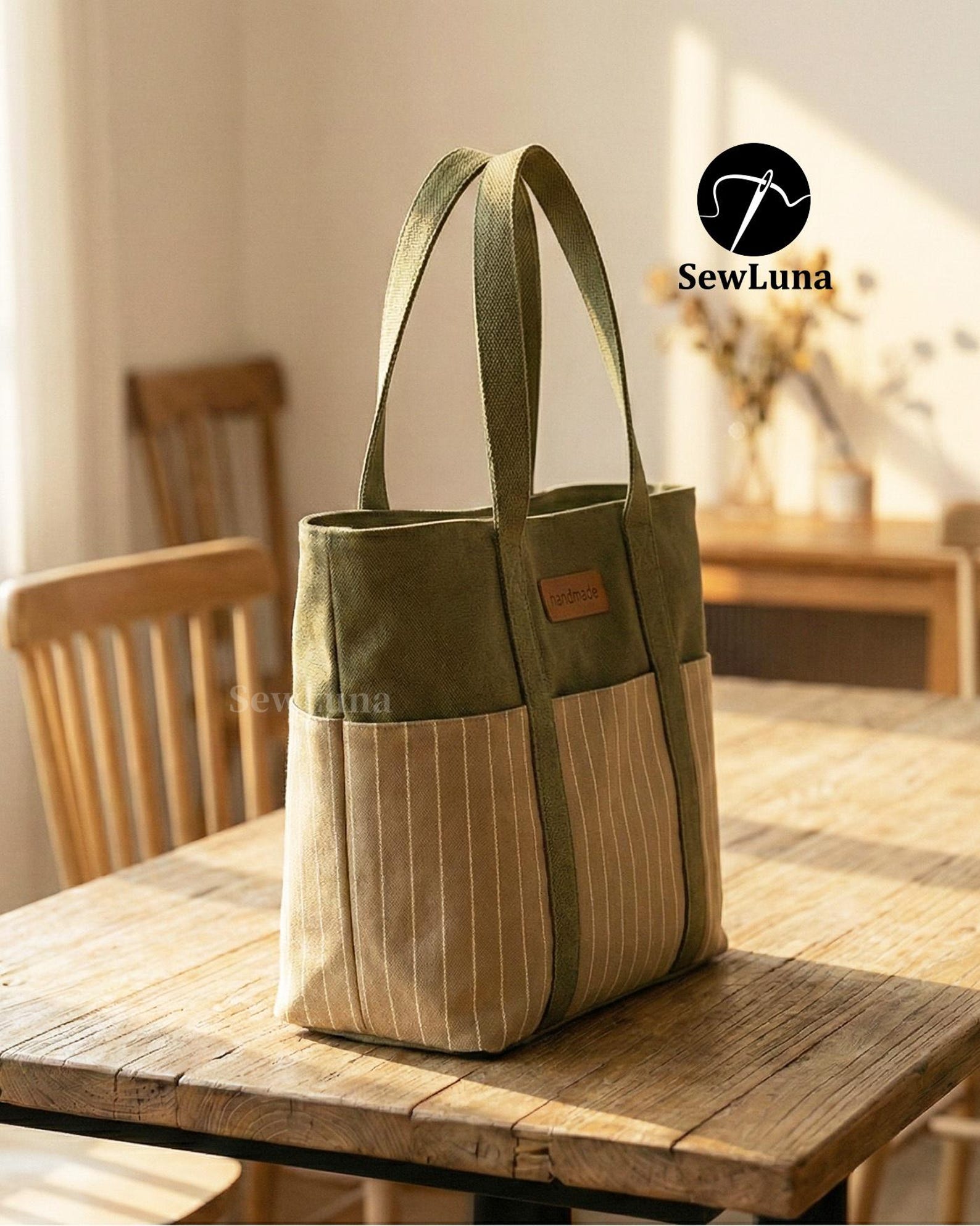 Margo Urban Tote Bags Sewing Pattern (2 Sizes) | Beginner DIY Canvas ...