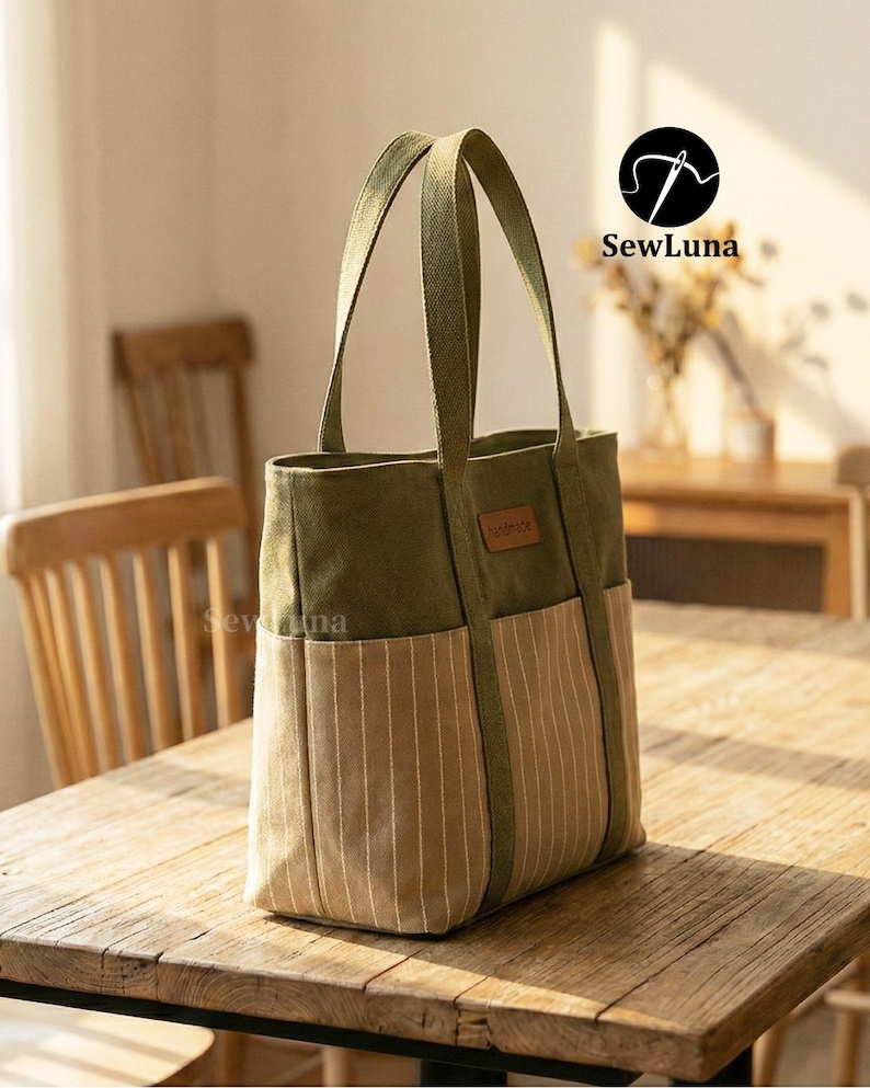 Margo Urban Tote Bags Sewing Pattern (2 Sizes) | Beginner DIY Canvas ...