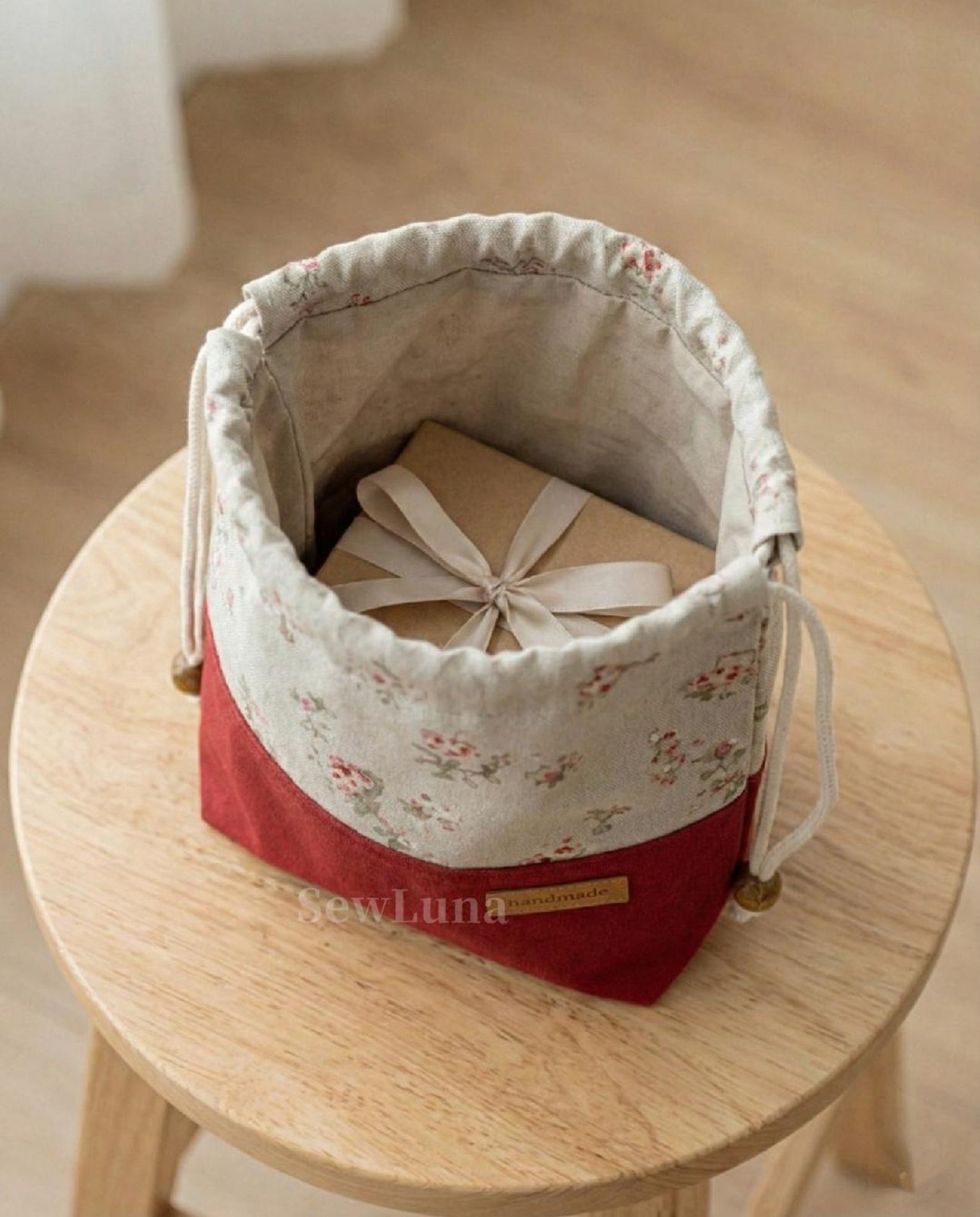 Drawstring Pouch Sewing Pattern PDF | Round Bottom Gift Bag Tutorial ...