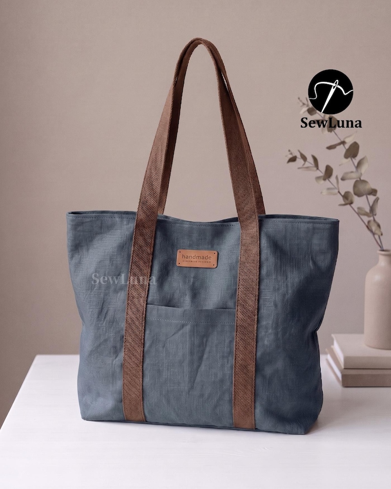 Tote Bag Sewing Pattern PDF | Jude Large Canvas Bag Tutorial | Beginner ...