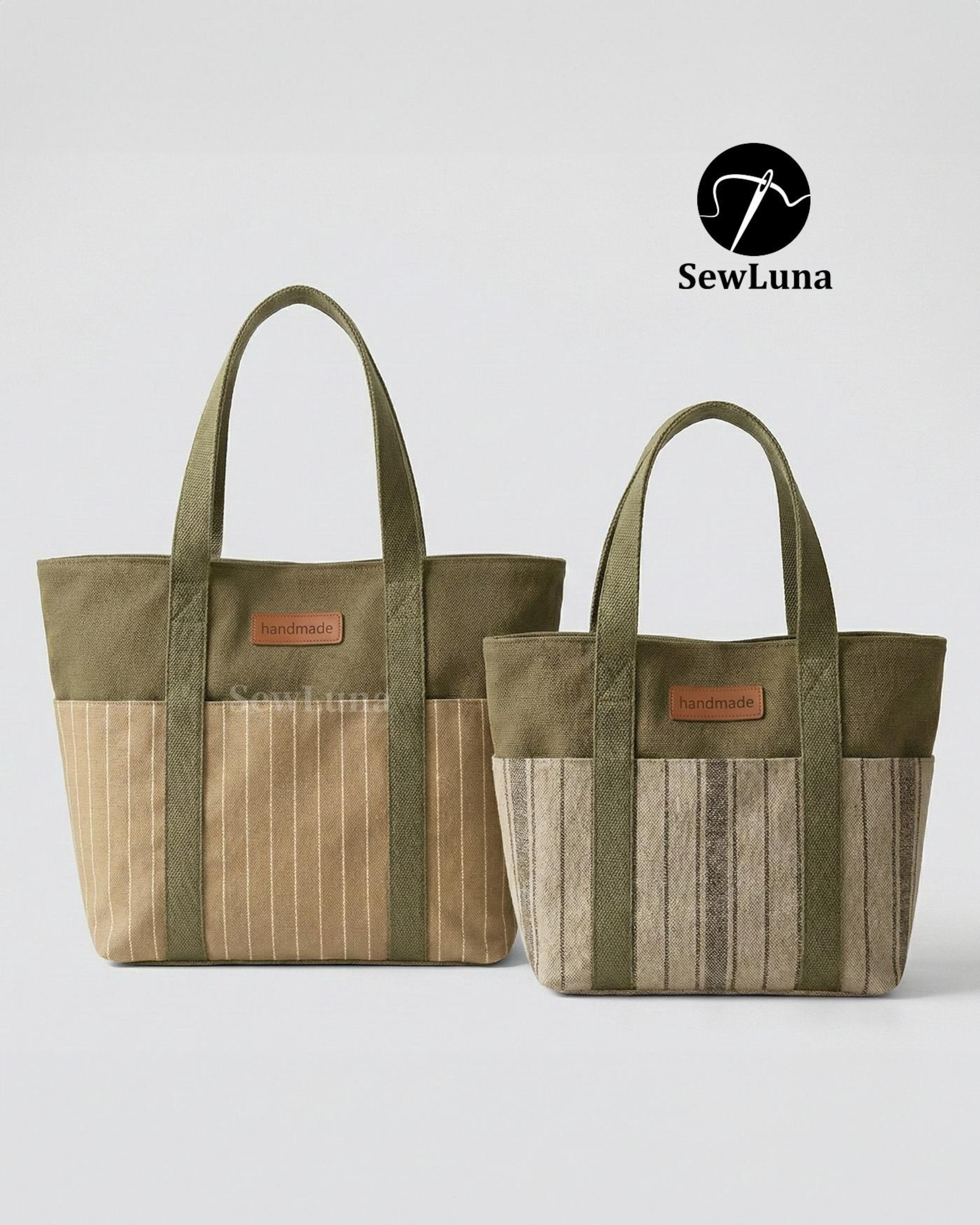 Margo Urban Tote Bags Sewing Pattern (2 Sizes) | Beginner DIY Canvas ...