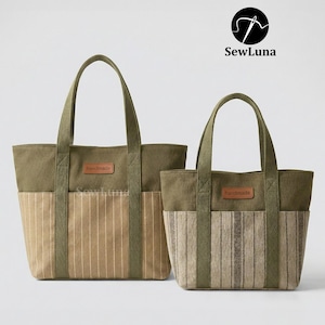 Margo Urban Tote Bags Sewing Pattern (2 Sizes) | Beginner DIY Canvas ...