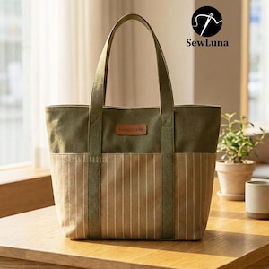Margo Urban Tote Bags Sewing Pattern (2 Sizes) | Beginner DIY Canvas ...