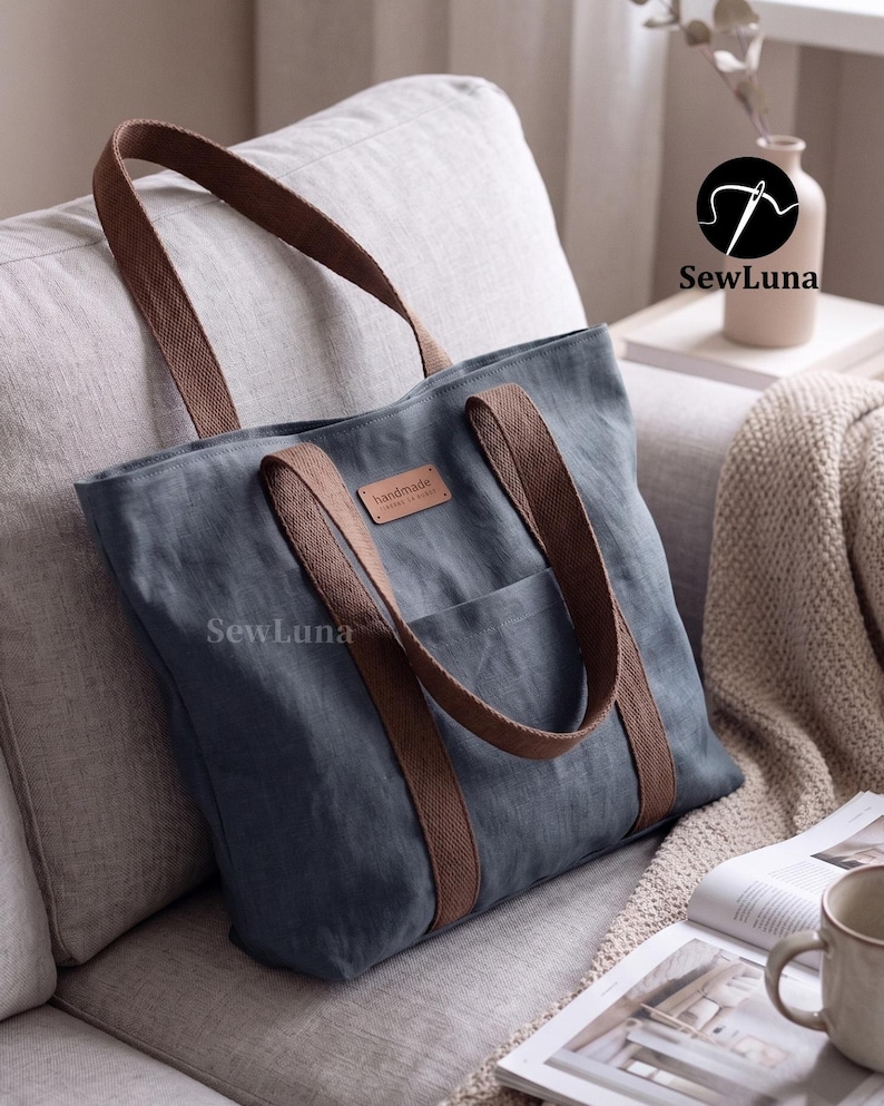Tote Bag Sewing Pattern PDF | Jude Large Canvas Bag Tutorial | Beginner ...