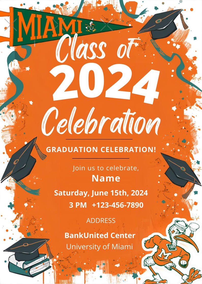 University of Miami Graduation - Etsy