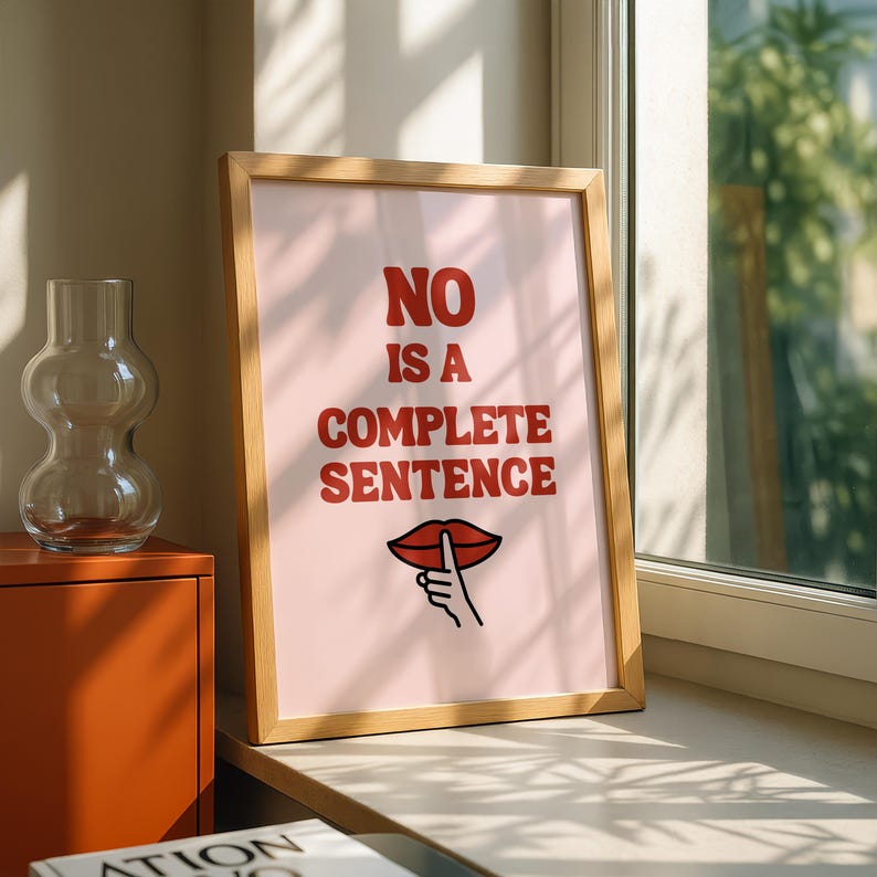 No is a Complete Sentence Printable | Sassy Quote Digital Download - Etsy