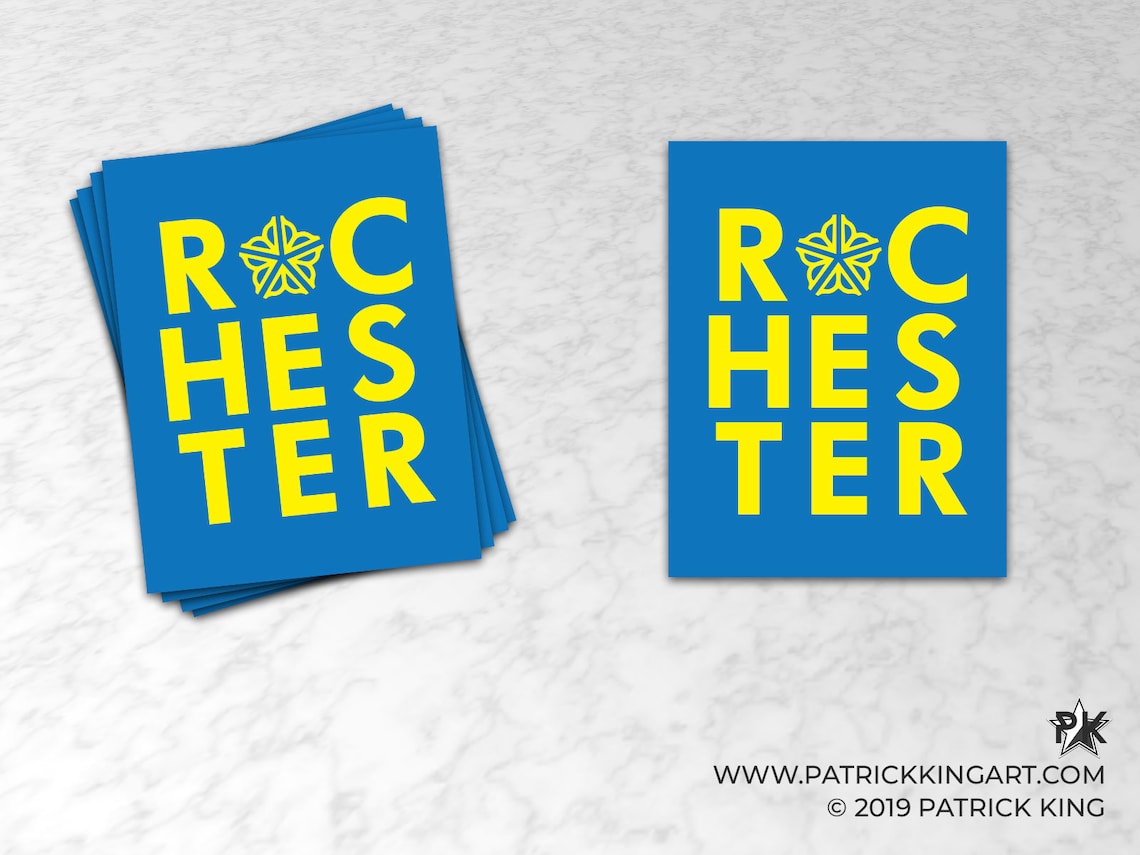 Rochester Typography Sticker OFFICIALLY LICENSED | Etsy