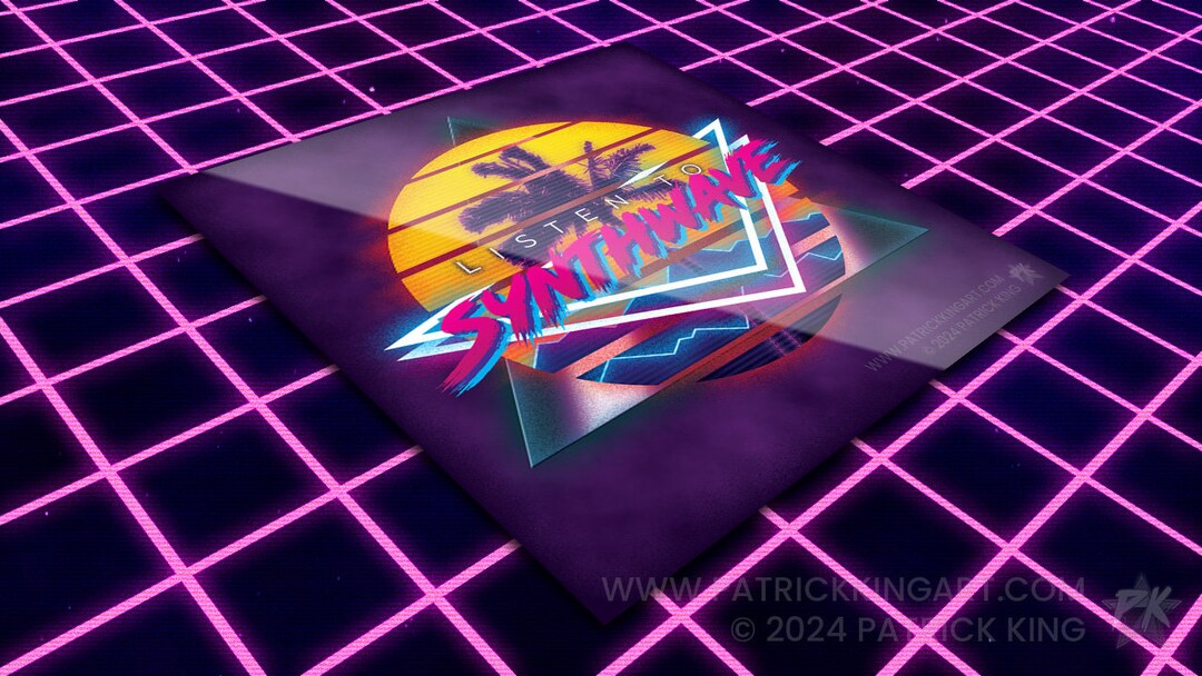 Listen to Synthwave Vinyl Sticker - Synthwave, Vaporwave, Outrun, 80s ...