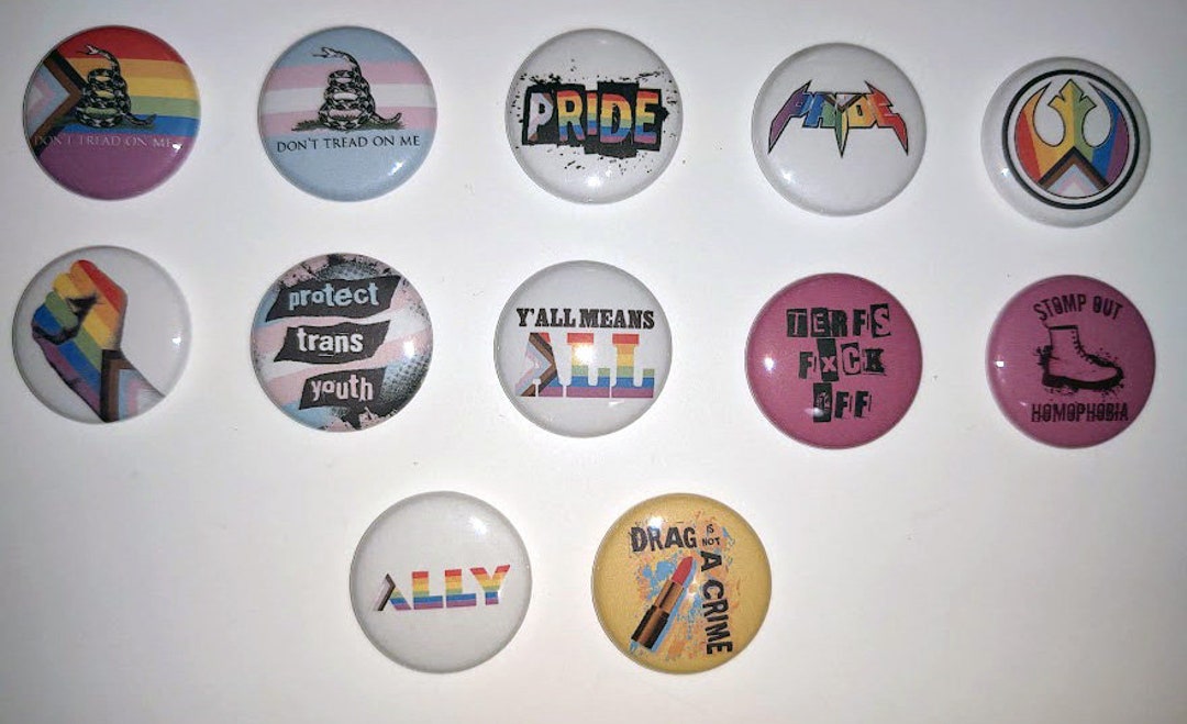 LGBTQ+ Buttons - 1" Buttons, Pins, Lgbtq, Gay, Lesbian, Transgender ...