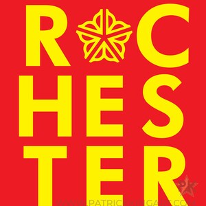 Rochester Typography Sticker **OFFICIALLY LICENSED** - Typography, Type ...