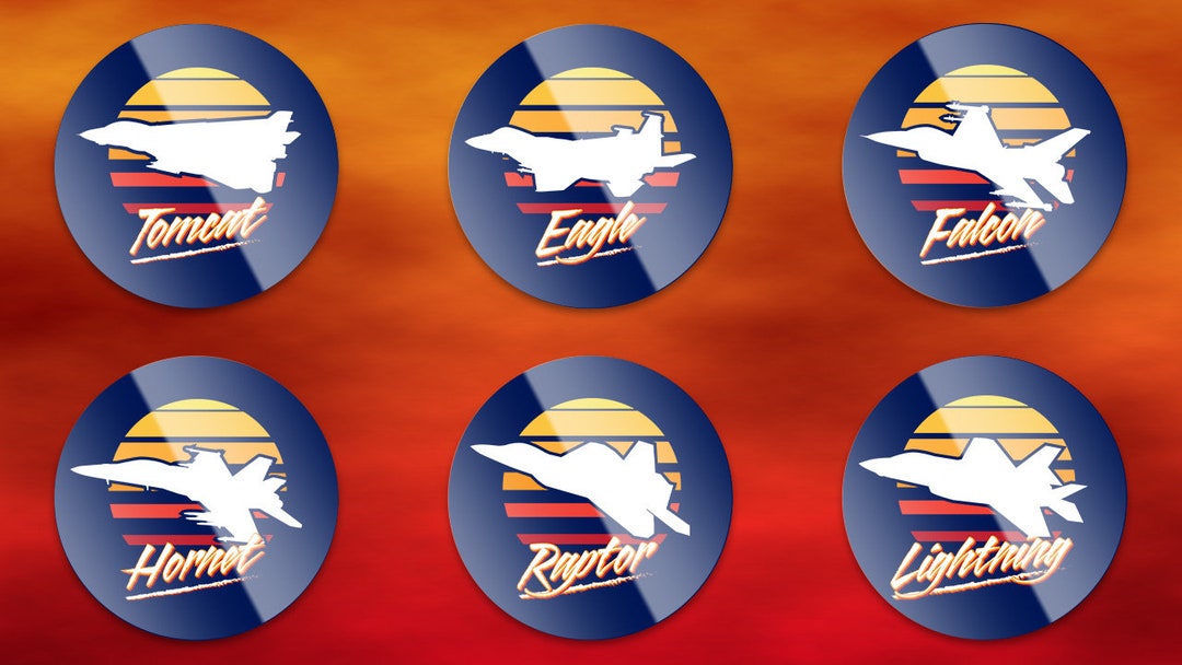 Retro Fighter Jets Buttons - 1" Buttons, Pins, Fighter Planes, Military ...