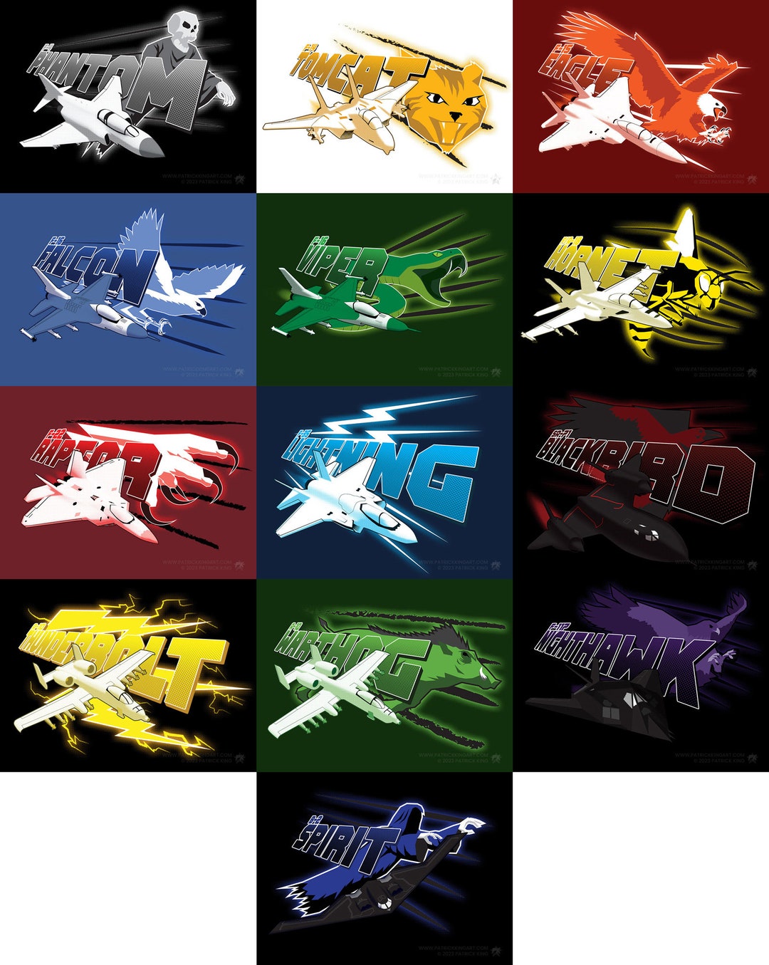 Fighter Jet Stickers - Fighter Plane, F-4, F-14, F-15, F-16, Fa-18, F ...