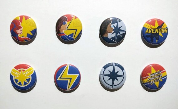 The Marvels Buttons 1 Buttons Pins Captain Marvel - Etsy