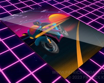 Neon Lipstick Kiss, RAD Vinyl Sticker, 80s 90s Aesthetic, Retro Vibes ...