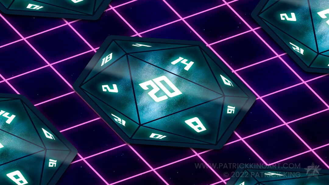 D20 Galaxy Vinyl Sticker - D&d, Dungeons and Dragons, Dice, Gaming, Rpg ...