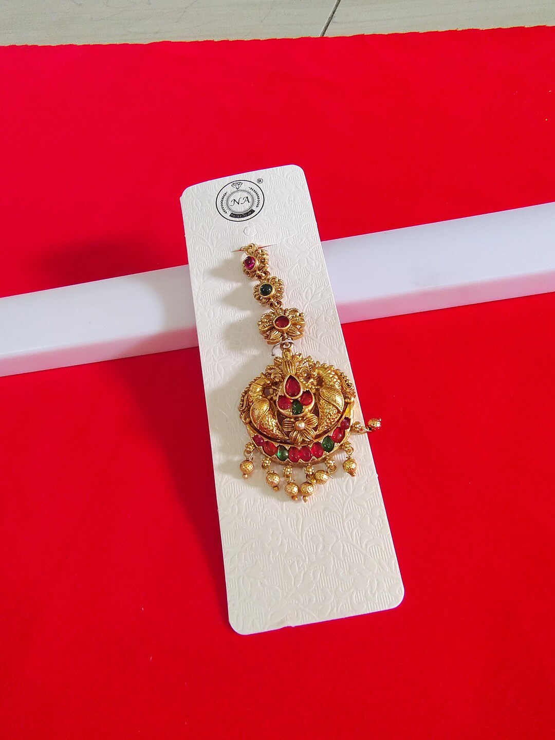 South Indian Maang Tikka - Bridal Forehead Jewelry - Etsy