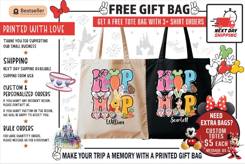 Custom Disney Easter Shirt, Personalized Hip Hop Easter Tee, Mickey and ...