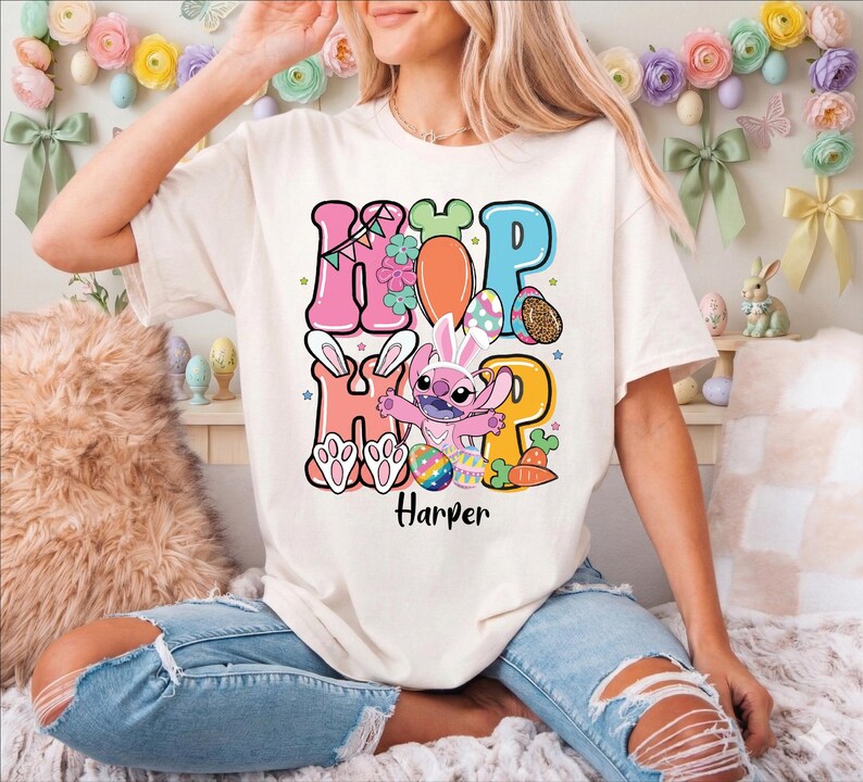 Custom Disney Easter Shirt, Personalized Hip Hop Easter Tee, Mickey and ...