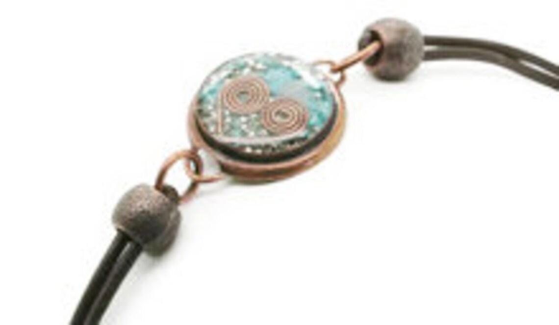 Orgone Energy Bracelet Leather Friendship Bracelet Copper - Etsy