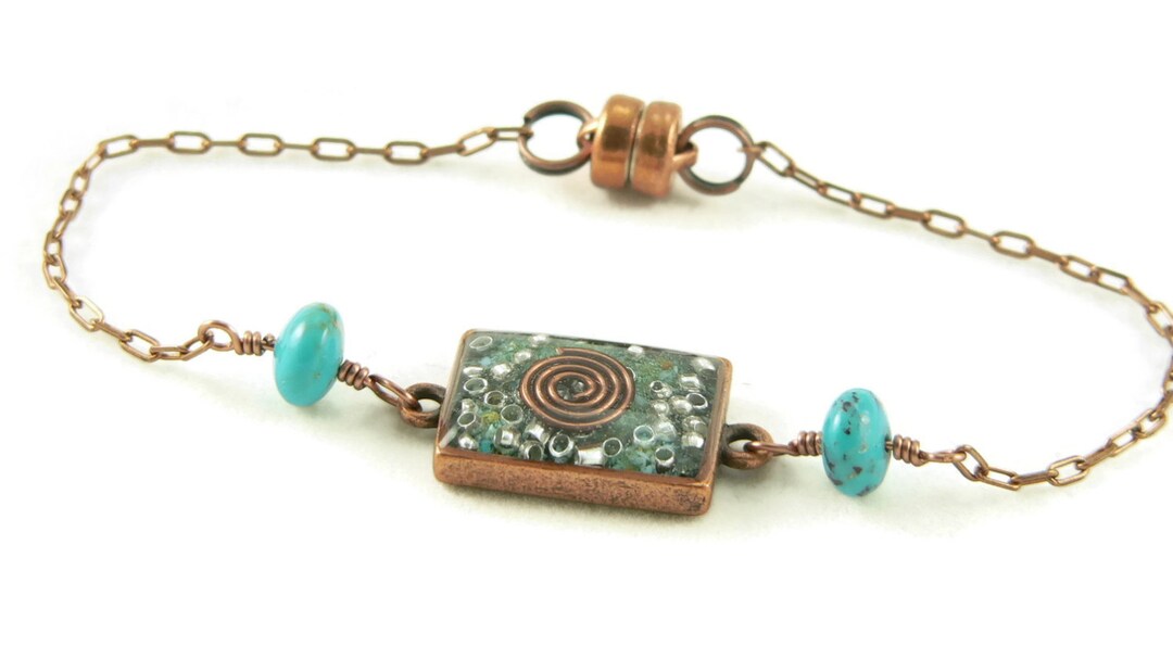 Orgone Energy Petite Stacking Bracelet in Antique Copper - Etsy