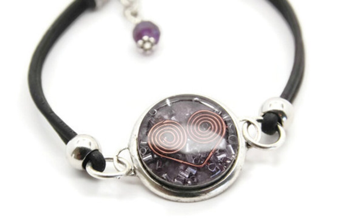 Orgone Energy Bracelet Leather Friendship Bracelet | Etsy