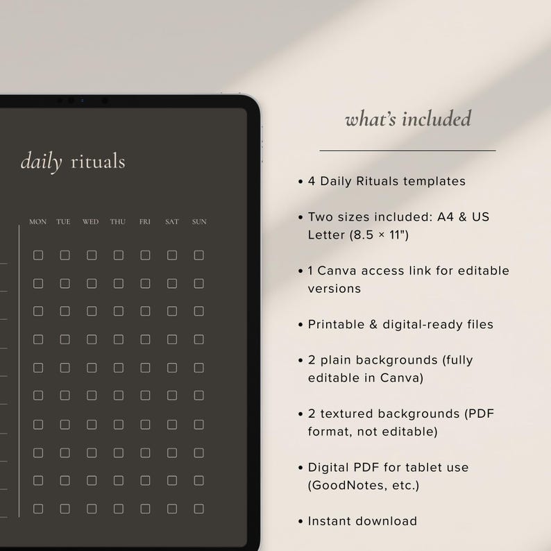 Editable Daily Routine Planner, Editable Morning Checklist, Daily ...