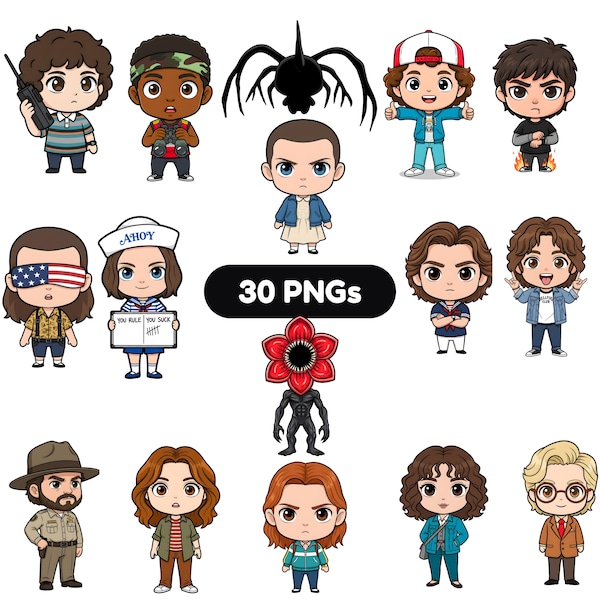 Stranger Thibgs Clipart - Etsy