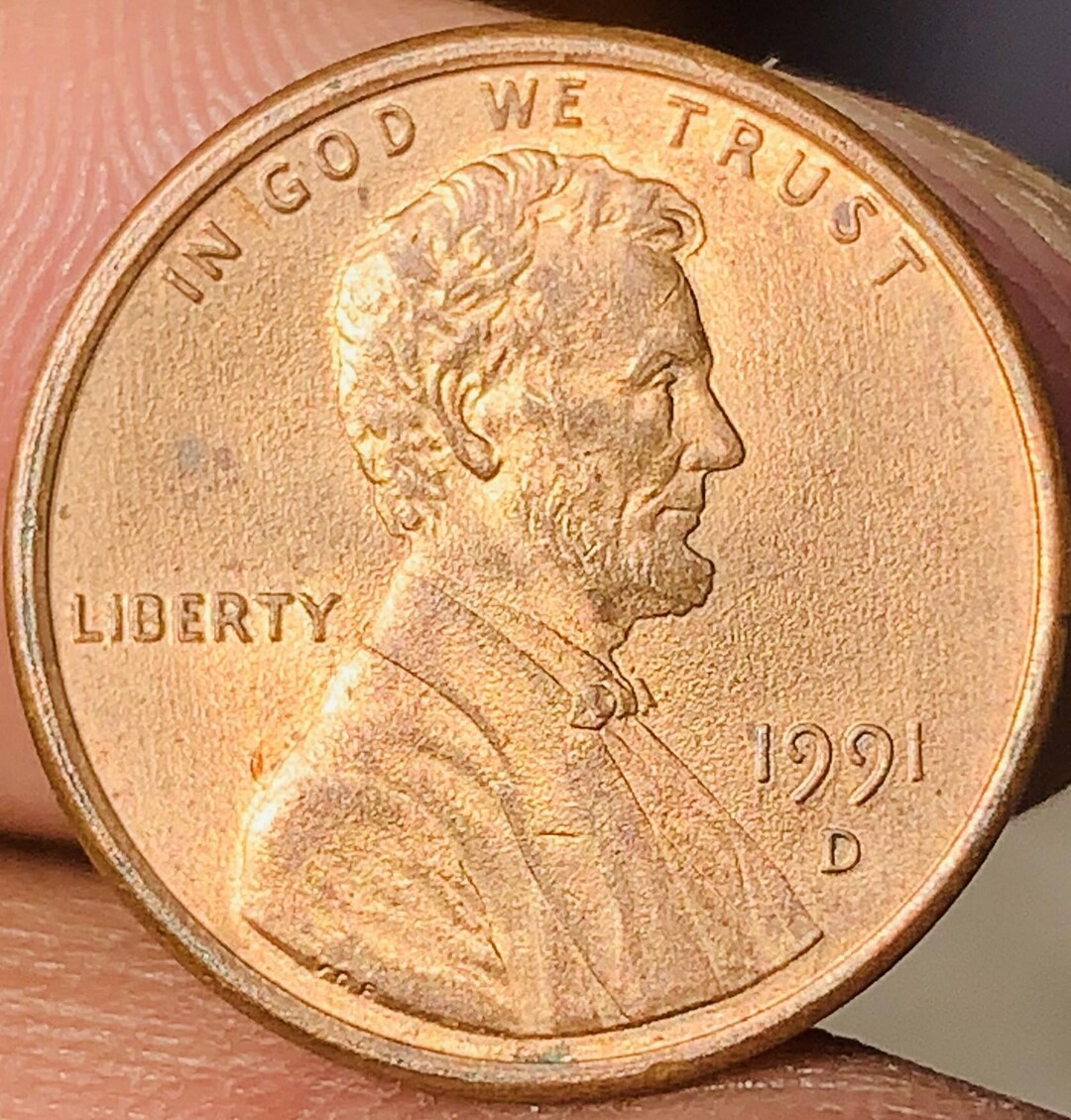 1991 D Lincoln Memorial Penny Rare | US One Cent Coin | Denver Mint ...