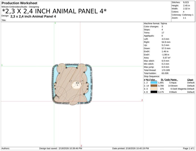 Animal Panel Set 1 Embroidery Designs – Cute Hippo, Chick, Frog & Bear ...