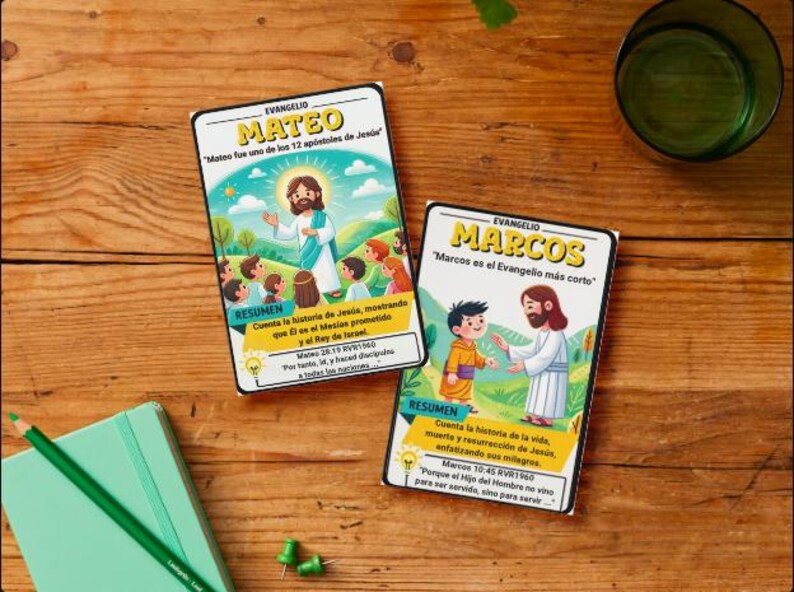 66 Libros De La Biblia Tarjetas Educacionales PDF JPG - Etsy