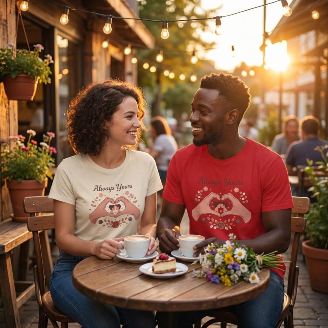 Devoted & Loyal Couples Love Design T-shirt | Valentines in Love - Etsy