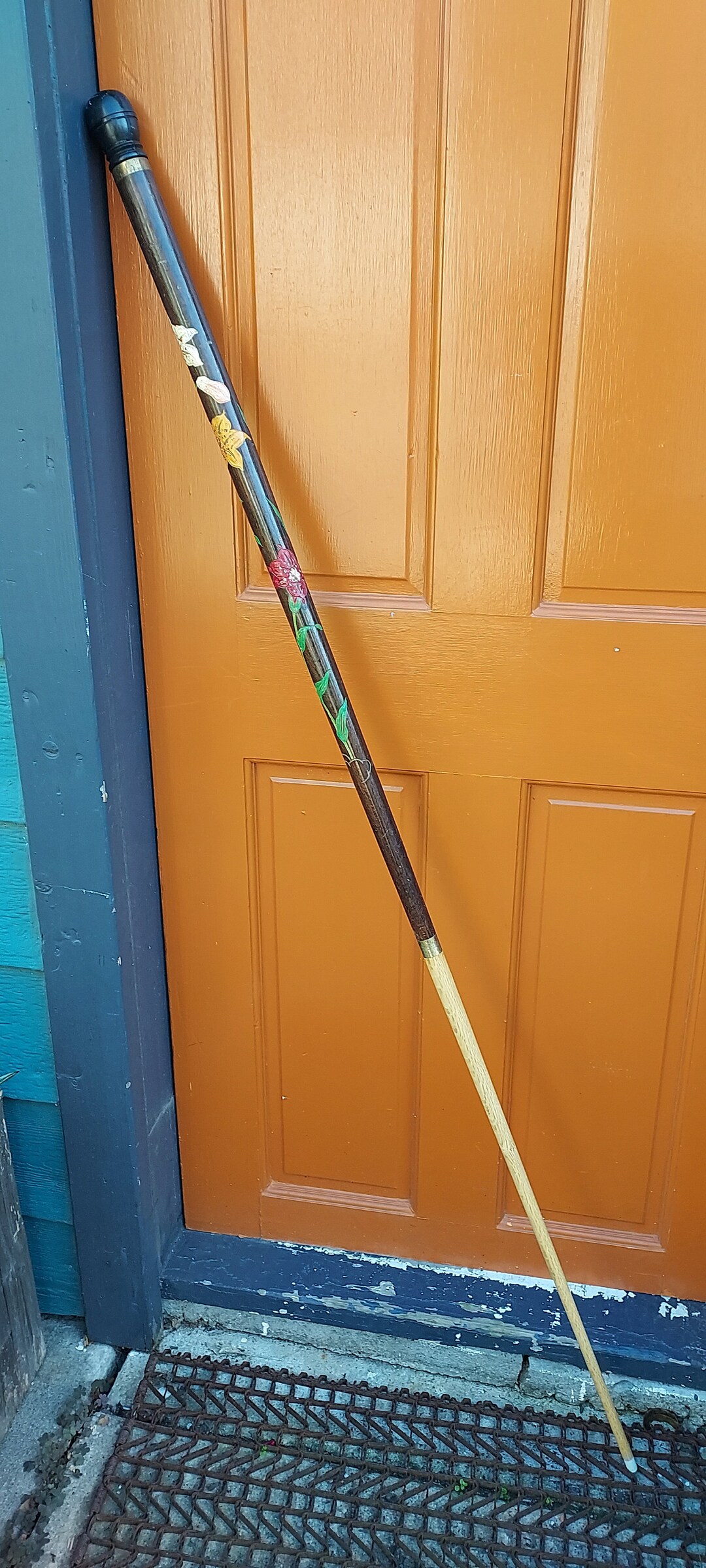 Antique Wood Engraved Walking Stick Pool Que, Pool Stick - Etsy