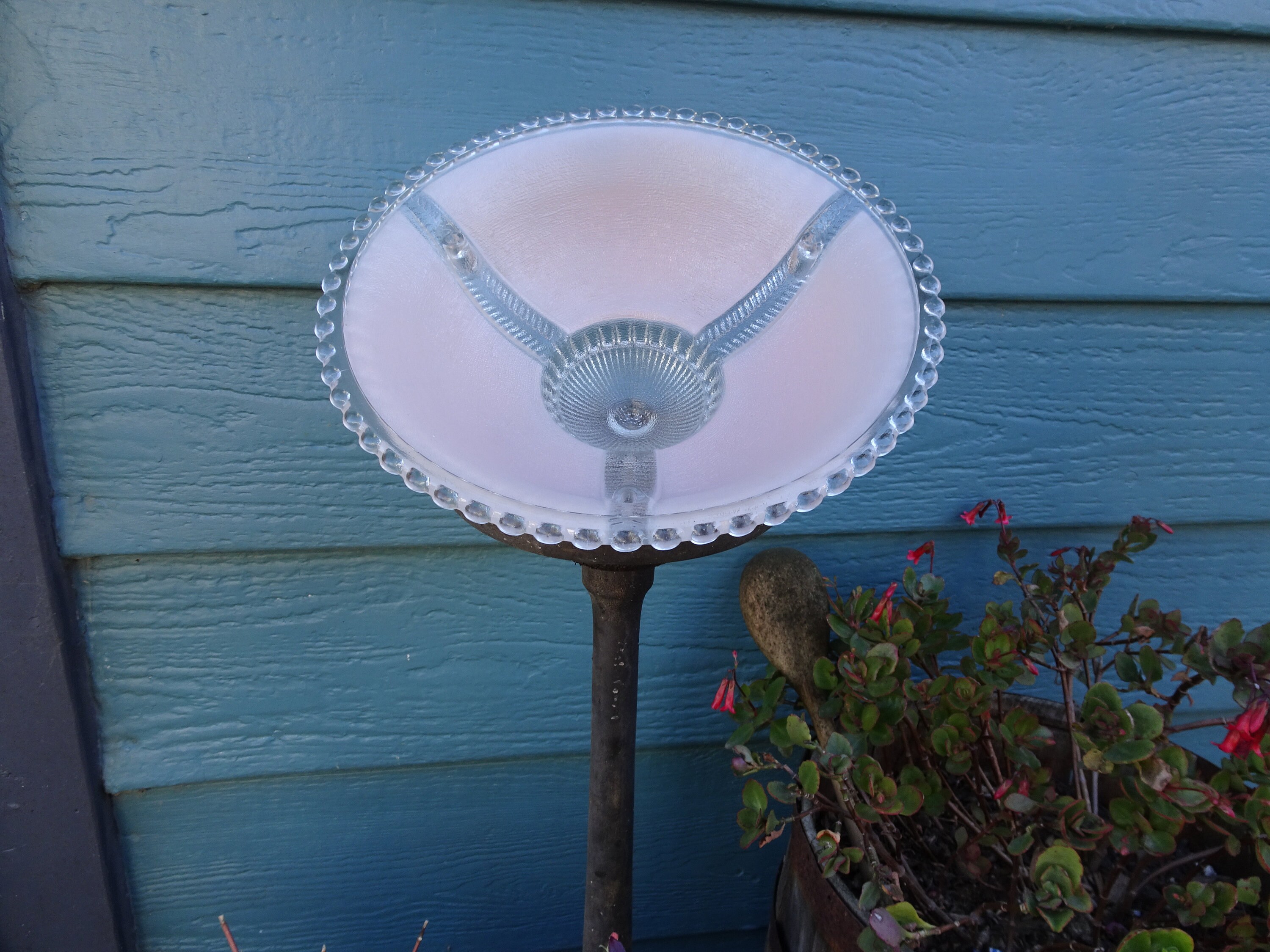 Art Deco Pink Glass Ceiling Light Shade, Polka Dot Glass Shade - Etsy