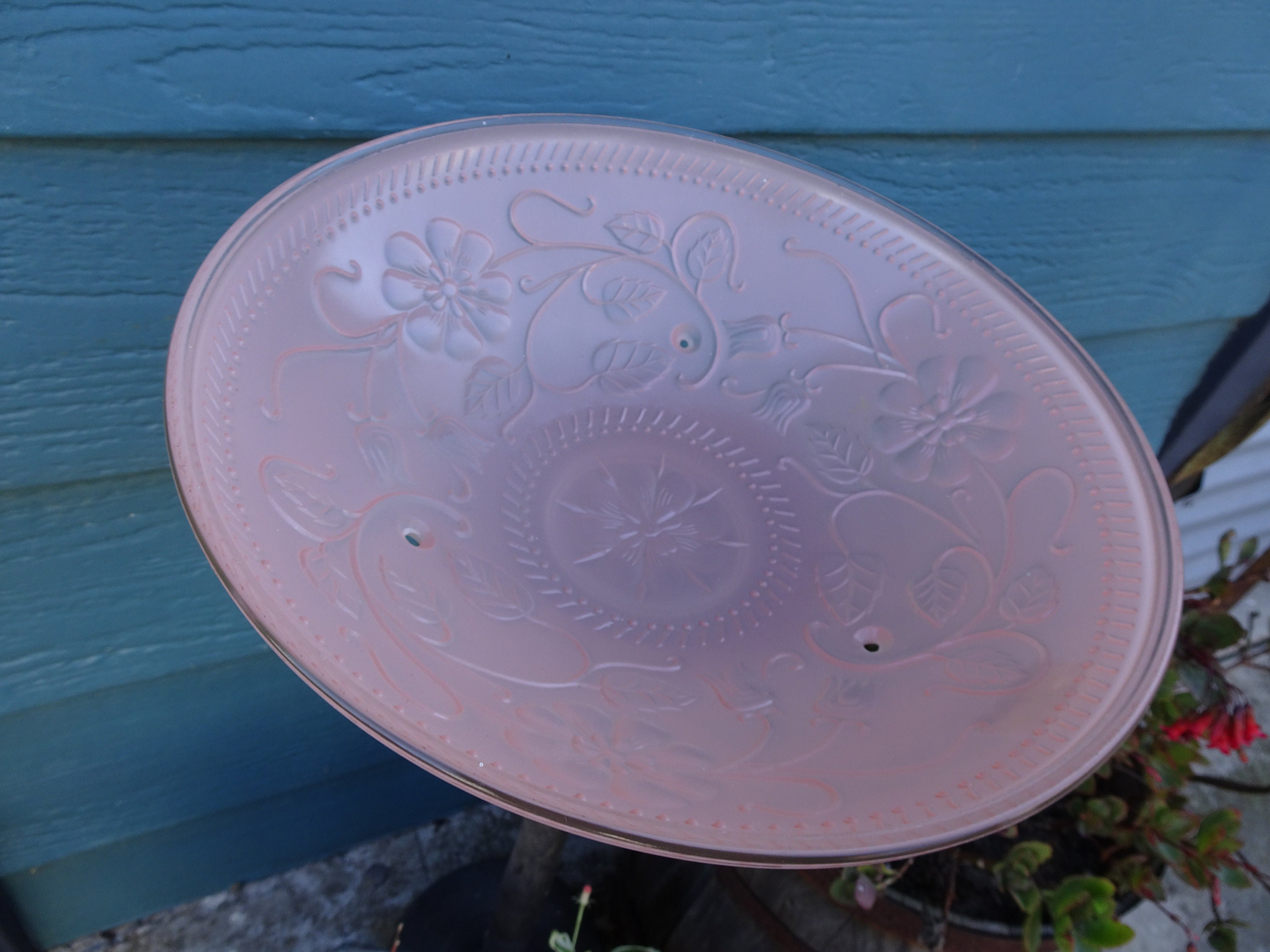 Vintage Pink Ceiling Light Cap Hanging Planter - Etsy