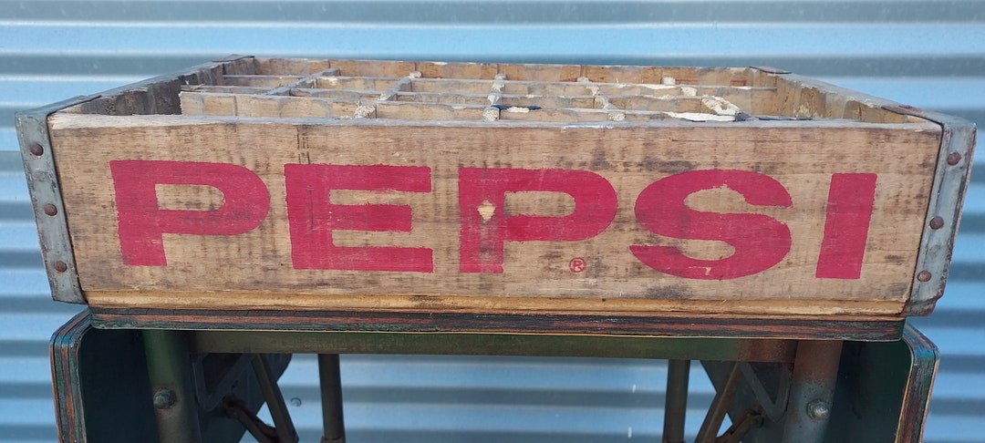 Wooden PEPSI Crate, Vintage Crate - Etsy