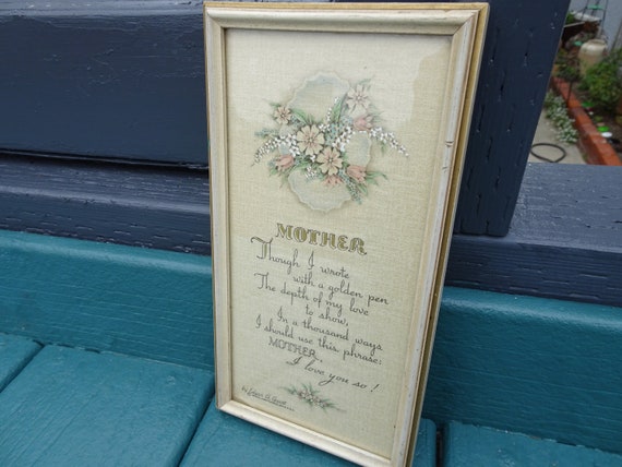 Mother Motto in White Frame | Etsy