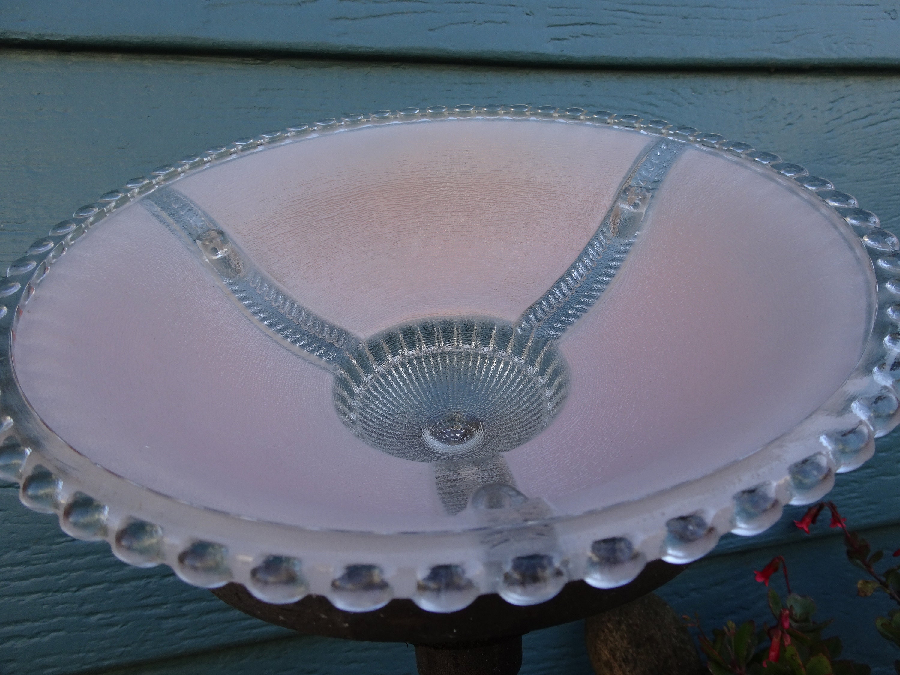 Art Deco Pink Glass Ceiling Light Shade, Polka Dot Glass Shade - Etsy