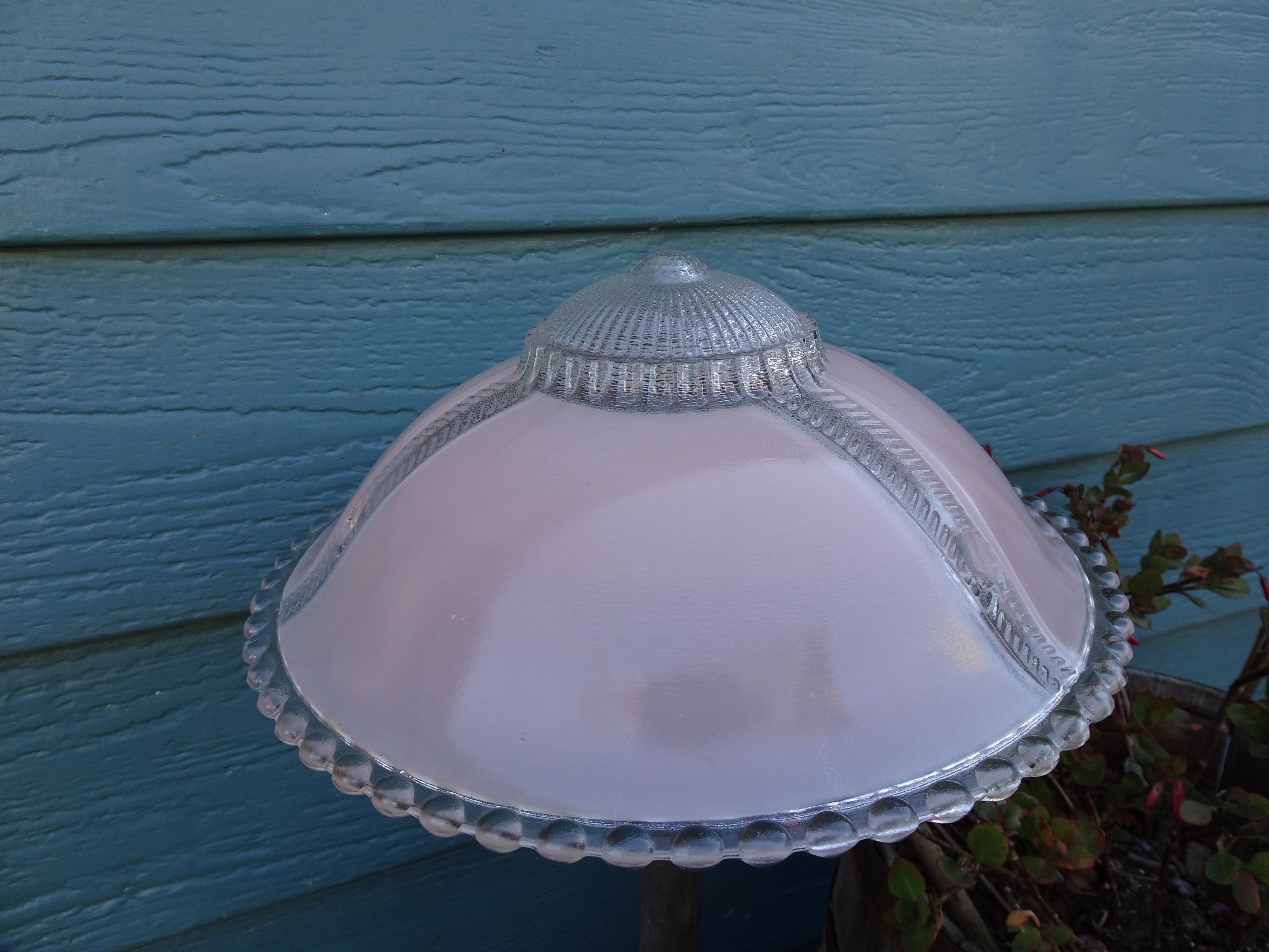 Art Deco Pink Glass Ceiling Light Shade, Polka Dot Glass Shade - Etsy