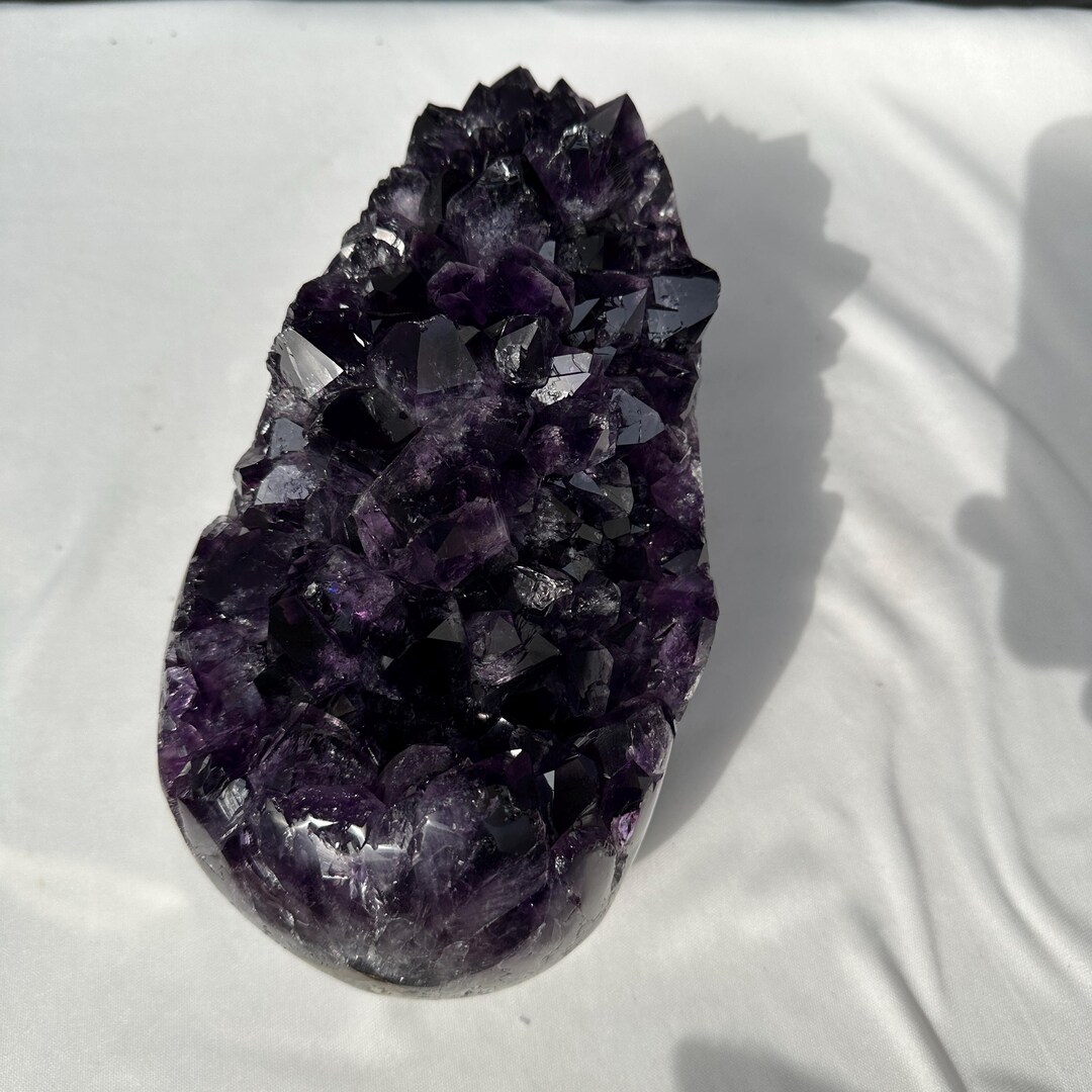 Huge Deep Purple Uruguayan Amethyst Geode, 8.7lb Giant Crystal Cluster ...